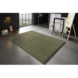 Teppich Astra "Barletta 240", gr&uuml;n, B:160cm H:20mm L:230cm, Kunstfaser, Teppiche, Teppich, Langflor, Shaggy, uni, weich, Wohnzimmer,Schlafzimmer