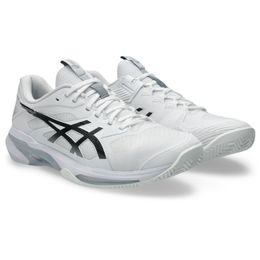 Tennisschuh asics "SOLUTION SPEED FF 4 CLAY", Herren, Gr. 49, wei&szlig;, schwarz, Textil, Schuhe Tennisschuh, Sandplatzschuhe f&uuml;r Aschepl&auml;tze