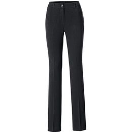 Stretch-Hose Heine, Damen, Gr. 21, Kurzgr&ouml;&szlig;en, schwarz, 62% Polyester, 33% Viskose, 5% Elasthan, unifarben, lang, Hosen Stretch-Hose