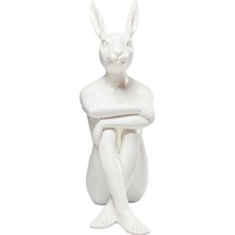 Dekofigur KARE DESIGN "Deko Figur Gangster Rabbit Schwarz", wei&szlig;, B:26cm H:39cm T:15cm, Polyresin, Stahl, Dekofiguren, Dekofigur
