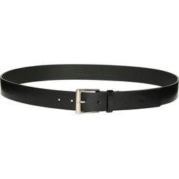Lederg&uuml;rtel Calvin Klein Jeans "CLASSIC BUCKLE 35MM", Herren, Gr. 90, schwarz (schwarz, pewter), Rindsleder, unifarben, G&uuml;rtel Lederg&uuml;rtel