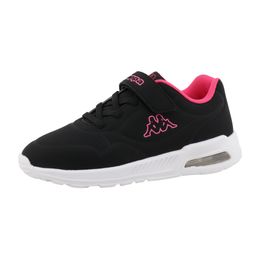 Sneaker Kappa "Mona", M&auml;dchen, Gr. 34, schwarz, pink, Synthetik, Schuhe Sneaker