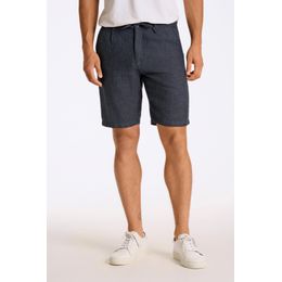 Shorts LINDBERGH, Herren, Gr. XXL, N-Gr, blau (navy), Web, Obermaterial: 55% Baumwolle, 45% Leinen, unifarben, regular fit kniefrei, Hosen Shorts, Sommerhose mit Taschen