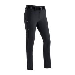 Funktionshose Maier Sports "Lana slim", Damen, Gr. 42, Normalgr&ouml;&szlig;en, schwarz, 91% Polyamid, 9% Elasthan, Hosen Funktionshose, Damen Wanderhose, atmungsaktive Outdoor-Hose, 3 Taschen, Slim Fit