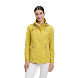 Outdoorjacke Gil Bret, Damen, Gr. 42, gr&uuml;n (celery), Web, Obermaterial: 100% Polyester, unifarben, tailliert Po-bedeckend, ohne Ausschnitt, gerader Abschluss, Jacken Outdoorjacke, mit Kapuze