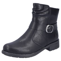 Stiefelette Rieker, Damen, Gr. 39, schwarz, Lederimitat, unifarben, Basic, Schuhe Stiefelette, Boots, Blockabsatz, mit Innenrei&szlig;verschluss