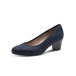 Pumps Jana, Damen, Gr. 37, blau (nachtblau), Textil, Schuhe Pumps