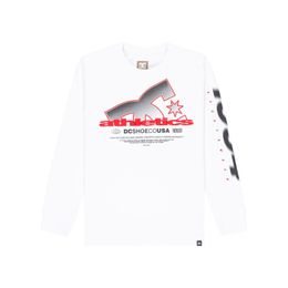 Langarmshirt DC Shoes "Slathletic", Jungen, Gr. 16(165-172cm), wei&szlig;, Obermaterial: 75% Walkfrottier, 25% Walkfrottier;, Shirts Langarmshirt