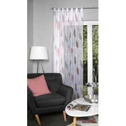 Gardine Home Wohnideen "PAOLO", rot, B:140cm H:245cm, Voile, Obermaterial: 100% Polyester, Gardinen, Gardine, halbtransparent