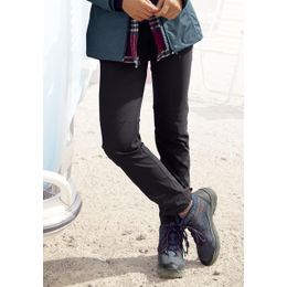 active by Lascana Trekkinghose LASCANA ACTIVE, Damen, Gr. 34, N-Gr, schwarz, Web, Obermaterial: 95% Polyamid, 5% Elasthan, unifarben, Basic lang, Hosen Trekkinghose, mit 3 Zipper Taschen, Topseller