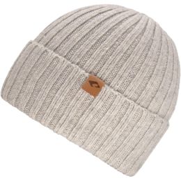 Strickm&uuml;tze Chillouts "Darian Hat", Herren, grau (light grau), Feinstrick, Baumwollmischung, unifarben, M&uuml;tzen Strickm&uuml;tze, mit extra hohem Umschlag