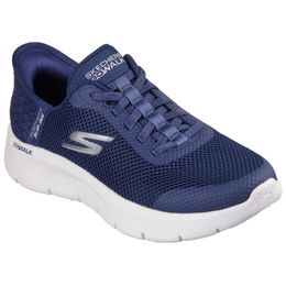 Slip-On Sneaker Skechers "GO WALK FLEX-GRAND ENTRY", Damen, Gr. 38, blau (navy, wei&szlig;), Textil, Schuhe Slip-On Sneaker, Slipper mit Slip-ins zum Schlupfen