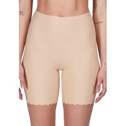 Lange Unterhose Skiny "Micro Essentials", Damen, Gr. 36/38, beige, Microfaser, Obermaterial: 72% Polyamid, 28% Elasthan, unifarben, normal, Unterhosen Lange Unterhose, formgebend, bequem, elastisch, zum Drunterziehen, geschnittene Kanten