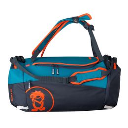 Reisetasche Trollkids "KIDS DUFFLE BAG", M&auml;dchen, atlantic blau, schwarz navy, glow orange, Obermaterial: 100% Polyamid. Futter: 100% Polyester. Wattierung: 100% Polyester, Taschen Reisetasche, mit Rucksackfunktion, mit abnehmbarem Schultergurt