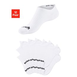 Sportsocken Bench., Damen, Gr. 47-48, wei&szlig; (12x wei&szlig;), Baumwollmischung, unifarben, elastisch, Socken Sportsocken, Sneakersocken verschwinden im Schuh