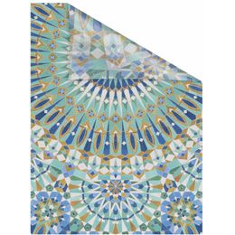 Fensterfolie LICHTBLICK ORIGINAL "Orientalische Muster" Gr. 4, bunt (gr&uuml;n, blau, wei&szlig;), B:100cm L:130cm, PVC, Fensterfolien, Fensterfolie, selbstklebend, Sichtschutz
