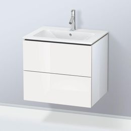 Duravit L-Cube Schrank mit ME by Starck Waschtisch, 2 Ausz&uuml;ge, 233610AA60+LC624202222,