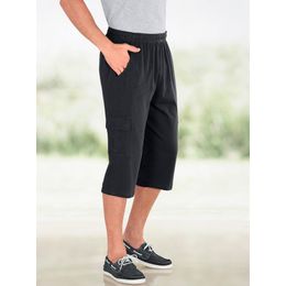 Cargohose CLASSIC, Herren, Gr. 46, Normalgr&ouml;&szlig;en, schwarz, 100% Baumwolle, unifarben, 3/4-L&auml;nge, Hosen Cargohose