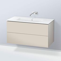 Duravit L-Cube Schrank mit ME by Starck Waschtisch, 2 Ausz&uuml;ge, 233610AA60+LC624209191,