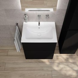 Duravit ME by Starck Waschtisch, evineo ineo5 evo Unterschrank B: 61 cm, 2 Ausz&uuml;ge, mit Griffmulde,, 233663AA60+BE0719BM,