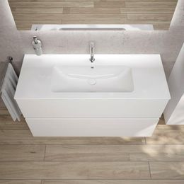 Duravit ME by Starck Waschtisch, evineo ineo5 evo Unterschrank B: 121 cm, 2 Ausz&uuml;ge, mit Griffmulde,, 233612AA00+BE0716WH,
