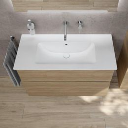 Duravit ME by Starck Waschtisch, evineo ineo5 evo Unterschrank B: 101 cm, 2 Ausz&uuml;ge, mit Griffmulde,, 233610AC60+BE0715OA,