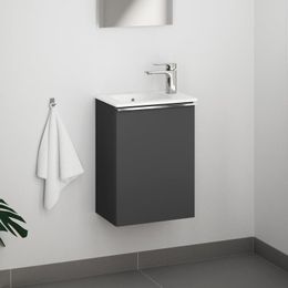 Duravit ME by Starck Handwaschbecken, evineo ineo4 Unterschrank B: 43 cm, 1 T&uuml;r links, mit Griff,, 072343AC00+BE0264AN,