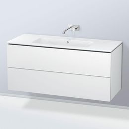 Duravit L-Cube Schrank mit ME by Starck Waschtisch, 2 Ausz&uuml;ge, 233612AA60+LC624301818,