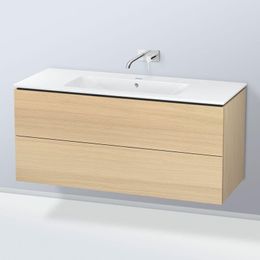 Duravit L-Cube Schrank mit ME by Starck Waschtisch, 2 Ausz&uuml;ge, 233612AA60+LC624307171,