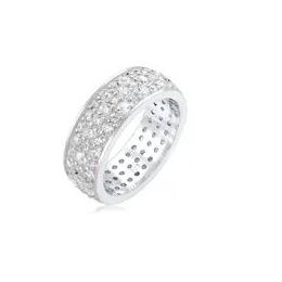 Fingerring Elli Premium "Microsetting Zirkonia Wei&szlig; 925 Sterling Silber" Gr. 58, silber, Fingerringe, Damen, 58mm,mit Steinen, Silber 925 (Sterlingsilber), 7mm, Fingerring