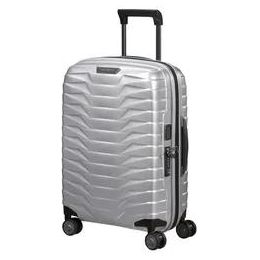 Hartschalen-Trolley Samsonite "PROXIS, verschiedene Farben", Gr. B/H/T: 40cm x 55cm x 20cm 40 l, silber, Polypropylen, unifarben, Koffer, aus Polypropylen, Tragegriff oben und seitlich