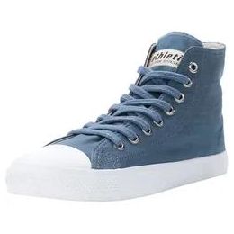 Sneaker Ethletic "White Cap Hi Cut", Damen, Gr. 41, blau (workers blau, just wei&szlig;), Obermaterial: 100% Baumwolle; Futter: 100% Baumwolle; Decksohle: 100% Baumwolle; Sohle: 100% Naturkautschuk, Schuhe Sneakerboots Canvassneaker Sneaker high, Keine Angabe