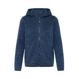 Fleecejacke oxmo "Fleecejacke OXELFE HOODED", Damen, Gr. XXL, blau (marineblaus), Obermaterial: 100% Polyester PES., Jacken Fleecejacke