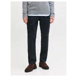 Jack & Jones Chinohose JACK & JONES "JPSTOLLIE VANCE CHINO NOOS", Herren, Gr. 33, L&auml;nge 32, schwarz navy, Web, Obermaterial: 97% Baumwolle, 3% Elasthan, unifarben, Hosen Chinohose