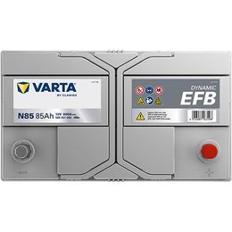 Varta Starterbatterie DYNAMIC EFB 12 V, 85 Ah, 800 A 585501080K262 12V 85Ah 800A f&uuml;r MITSUBISHI MAZDA GREAT WALL SH0218520B9D 3703400XKZ16A 8201A173