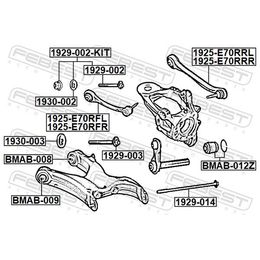 FEBEST Lenker, Radaufh&auml;ngung 1925-E70RFR hinten rechts f&uuml;r BMW 33324046918 33326770964 33326779388