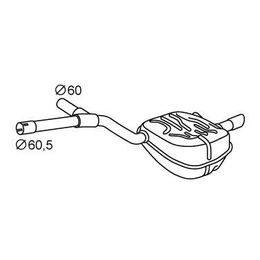 VEGAZ Endschalld&auml;mpfer fs739 f&uuml;r Ford