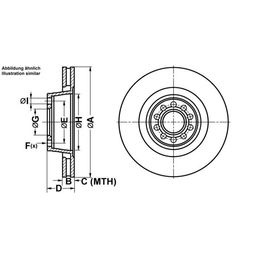 ATE Bremsscheibe 24.0130-0177.1 vorne rechts links bel&uuml;ftet 345mm f&uuml;r VAG 4D0615301B 4D0615301E