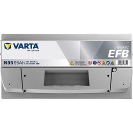 Varta Starterbatterie DYNAMIC EFB 12 V, 95 Ah, 850 A 595500085K262 12V 95Ah 850A f&uuml;r RENAULT FIAT AUDI 000915105EE 673005577 52209792