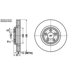 ATE Bremsscheibe 24.0130-0226.1 vorne rechts links bel&uuml;ftet 326mm f&uuml;r JAGUAR C2P26267 C2C25336