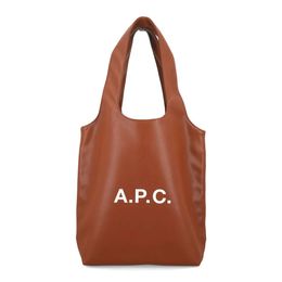A.P.C. Shopper & Totes - Ninon Black Small Faux Leather Tote - Gr. unisize - in Braun - f&uuml;r Damen