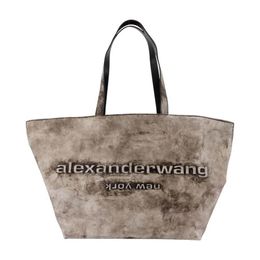 Alexander Wang Shopper & Totes - Punch Shopper Bag - Leather - Grey - Gr. unisize - in Grau - f&uuml;r Damen