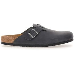 Birkenstock Slipper & Pantoletten - mules boston a boucle - Gr. 44 (EU) - in Schwarz - f&uuml;r Damen