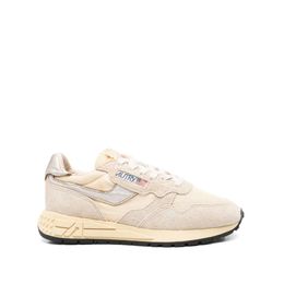 Autry Low-Top Sneaker - Retro Beige Sneakers With Metallic Heel Counter - Gr. 38 (EU) - in Beige - f&uuml;r Damen