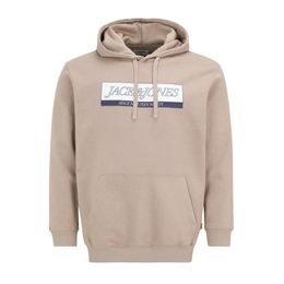 Jack & Jones Plus Jack & Jones Plus Sweatshirt 'JORInwood' Herren Gr&ouml;&szlig;e XXL taupe / schwarz / wei&szlig;