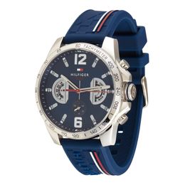 Tommy Hilfiger Analoguhr Herren Gr&ouml;&szlig;e One Size dunkelblau / rot / silber