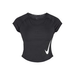Nike Funktionsshirt 'TEMPO SWOOSH' Damen Gr&ouml;&szlig;e S schwarz / wei&szlig;