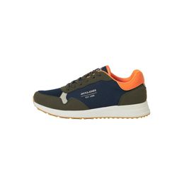 Jack & Jones JACK & JONES Sneaker 'JFWBEECH' Herren Gr&ouml;&szlig;e 45 dunkelblau / hellgrau / oliv / hellorange