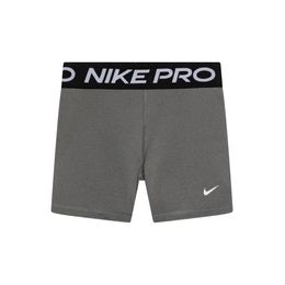 Nike Sportshorts 'Pro' M&auml;dchen Gr&ouml;&szlig;e 147/158 hellgrau / dunkelgrau / wei&szlig;