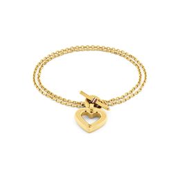 Tommy Hilfiger Armband 'TOGGLE HEART' Damen Gr&ouml;&szlig;e One Size navy / hellblau / gold / blutrot